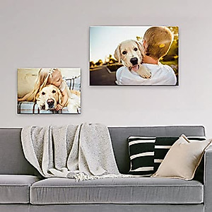 ICED PIXEL Customize Poster Canvas Prints With Your Photos, Pets/Animals, Personalize Your Room, Bedroom, Baby Room Wall Decor With Photo Frames(6x8in)