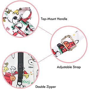 White Dog Small Nylon Bag Multipurpose Causal Daypack for Travel Trip Shopping Tablet iPad Mini up to 8 inches