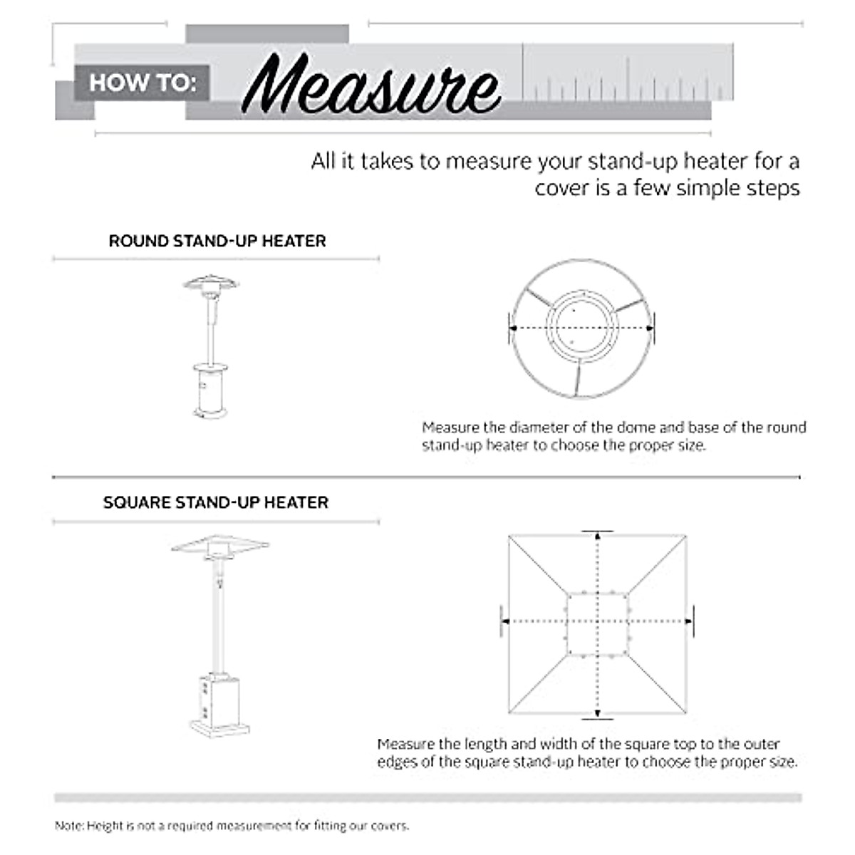 Classic Accessories Veranda Water-Resistant 34 Inch Round Stand-Up Patio Heater Cover, Patio Furniture Covers