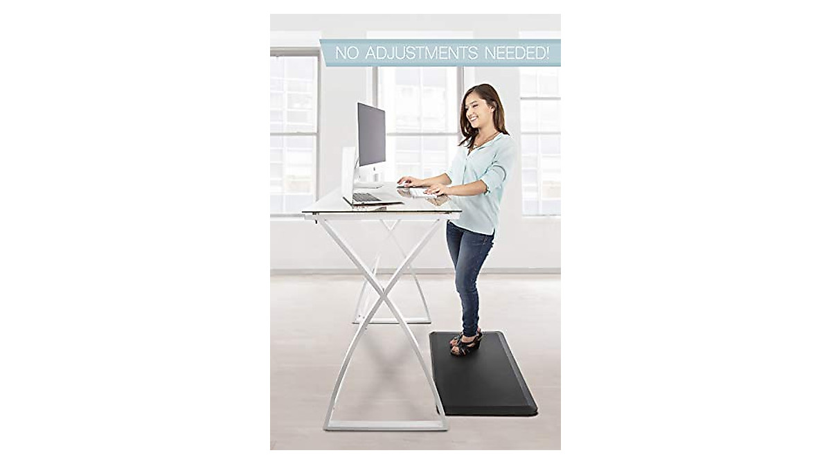 Stand Steady Joy Standing Desk - Modern Glass Design