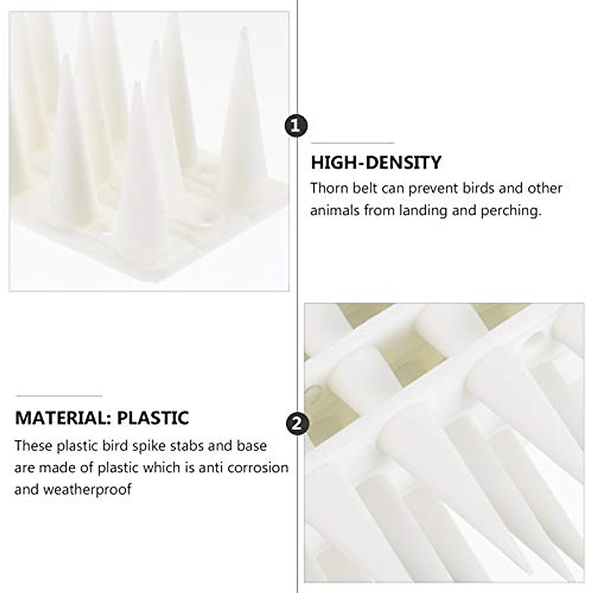 Happyyami 20 pcs Fence Wall Spikes Anti Climb Fence Wall Spikes Burglars Garden Security Anti Climb cat/Intruder Deterrent