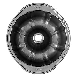 Wilton Non-Stick Mini Fluted Tube Pan, 12-Cavity, Steel, Multi-Cavity Mini Cake Pan, Black & Perfect Results Premium Non-Stick 9-Inch Fluted Tube Pan