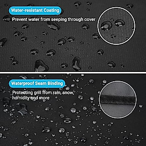 Stanbroil 28" Griddle Cover for Blackstone 2 Burner Grills, 600D Heavy Duty Waterproof Anti-UV Canvas Flat Top BBQ Cover for Blackstone 28" Outdoor Cooking Gas Grill Griddle