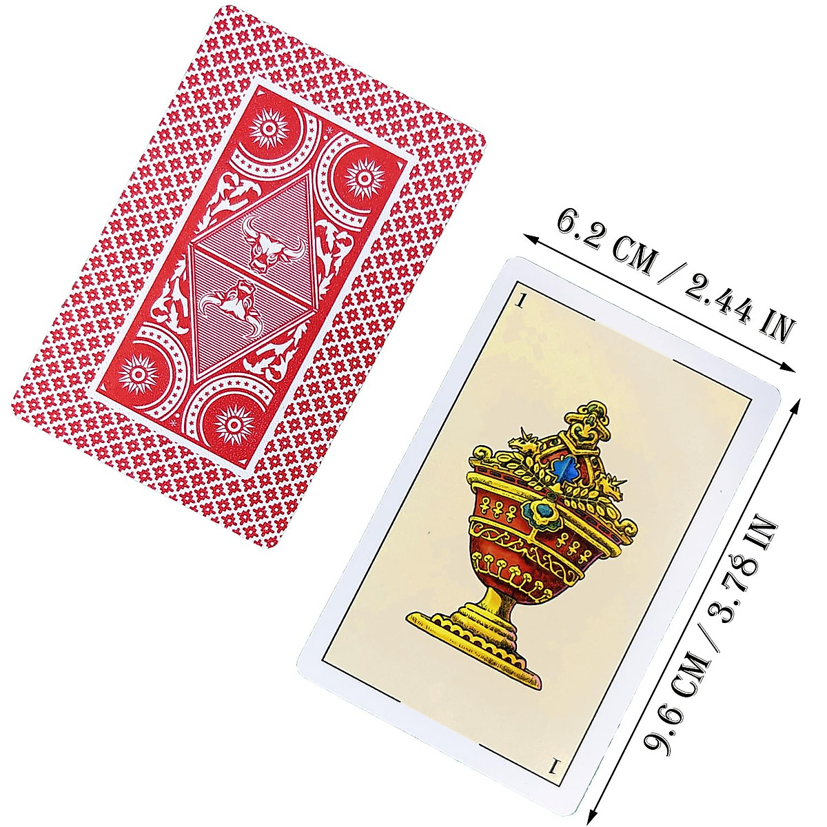 2 Decks Spanish Playing Cards Cartas Españolas, Baraja Española, Briscas Cards Puerto Rico, Mexican Playing Cards, Plastico Spanish Cards, Barajas Espanolas Plasticas(with Playing Card Boxes)