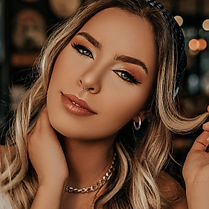 Milacolato 925 Sterling Silver Hoop Earrings for Women 18K White Gold Plated Chunky Huggie Hoop Earrings Hypoallergenic Lightweight Round-Tube Circle Big Hoop Earrings 20mm