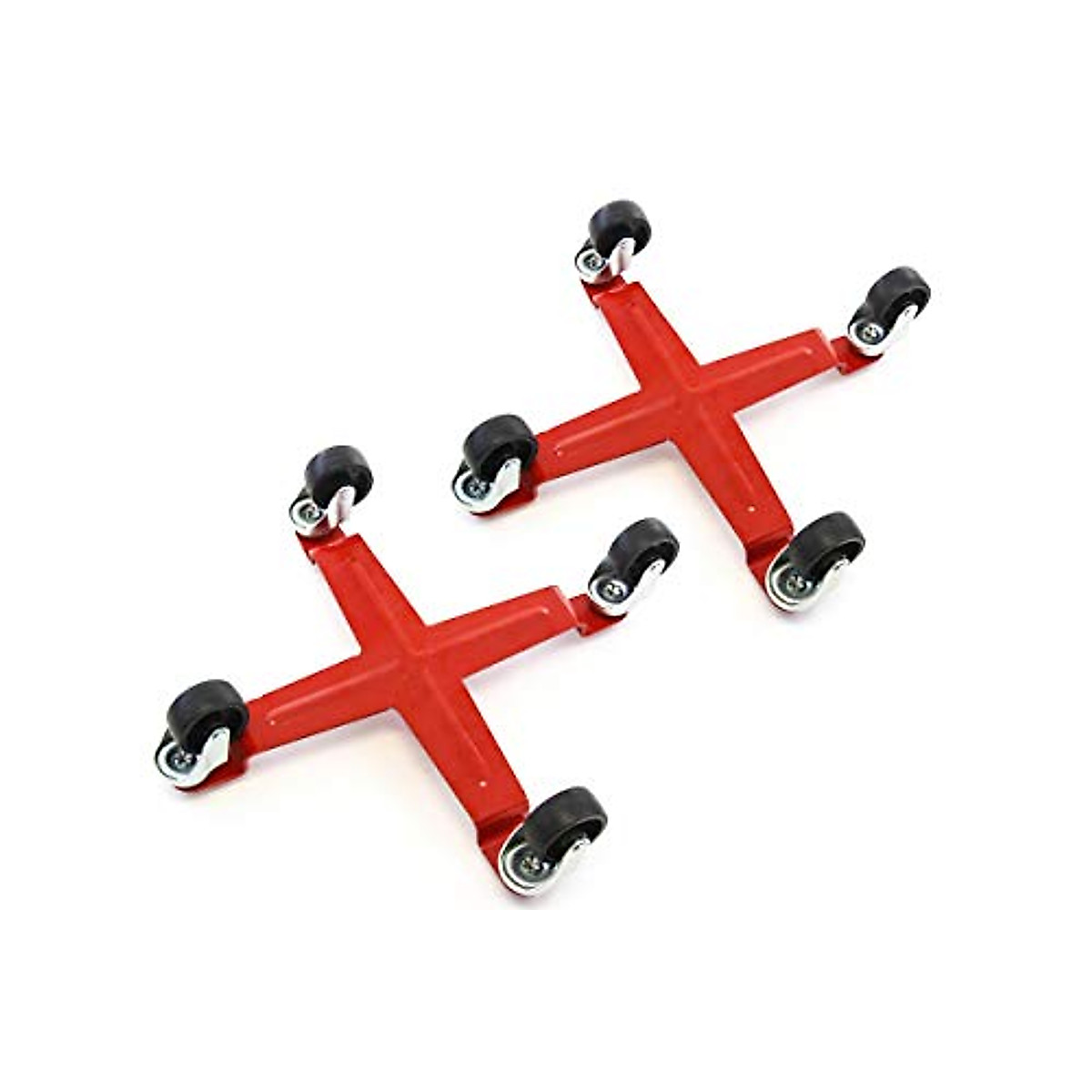 2) Heavy Duty 5 Gallon Drum Bucket Dolly Dollies Steel Frame Easy Push Roll Swivel Casters