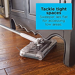 BLACK+DECKER Floor Sweeper, 50 Minutes Runtime, Powder White (HFS115J10)