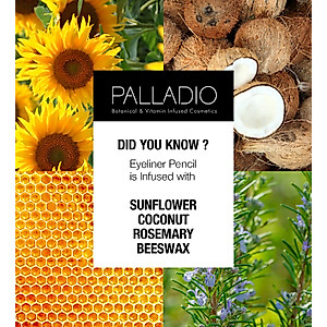 Palladio Wooden Eyeliner Pencil, Thin Pencil Shape, Easy Application, Firm yet Smooth Formula, Perfectly Outlined Eyes, Contour and Line, Long Lasting, Rich Pigment, Sky Blue