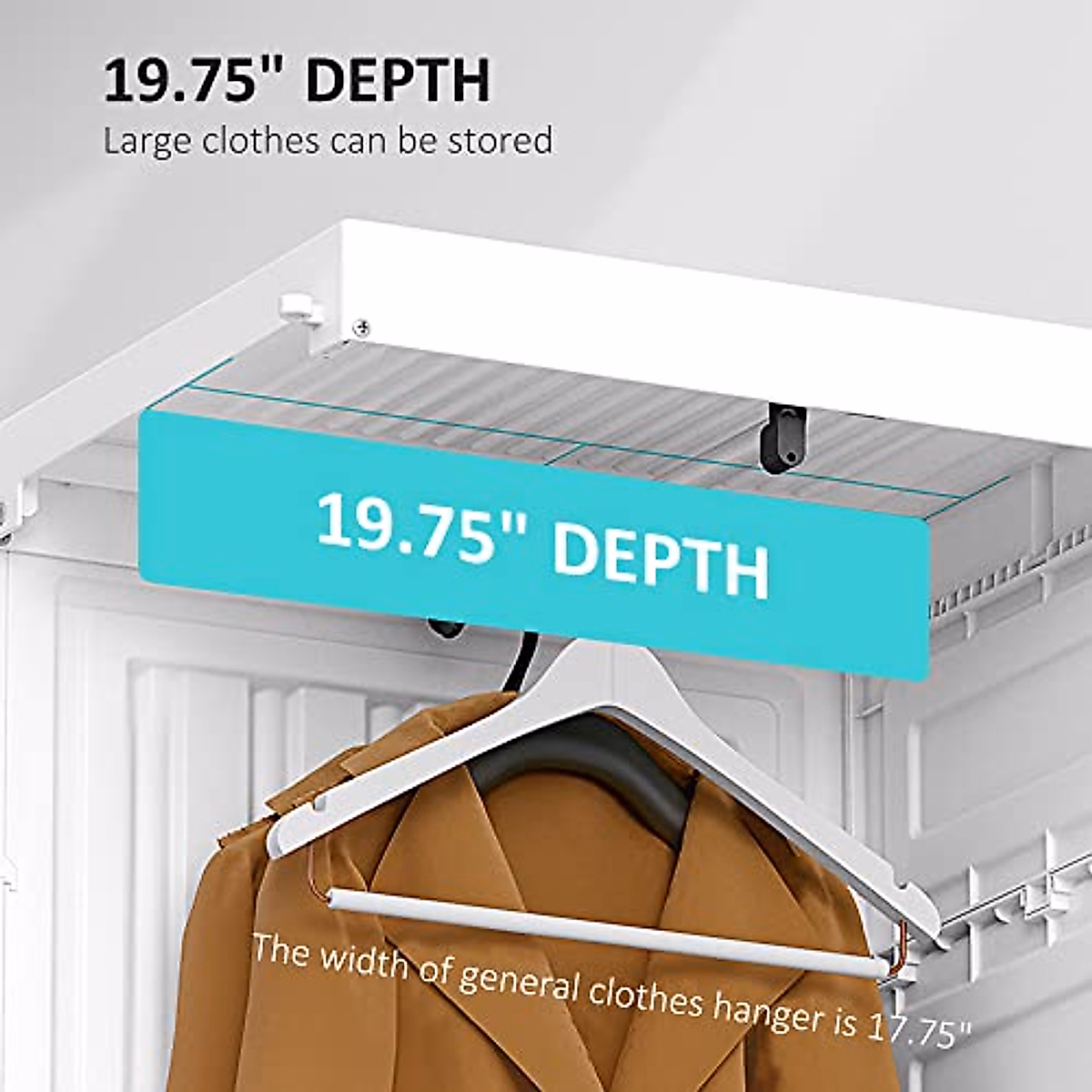 HOMCOM Portable Wardrobe Closet, Folding Bedroom Armoire, Clothes Storage Organizer with Cube Compartments, Hanging Rod, Magnet Doors, White