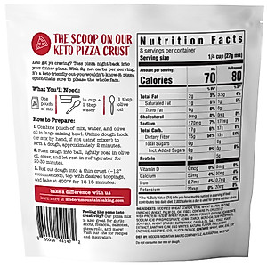 Yo Mama's Keto Pizza Sauce & Keto Pizza Crust Bundle - Just 2g Net Carbs Per Serving - The Easy Keto Pizza Night Kit - Incredible Pizza Taste and Texture - Low Carb - Zero Added Sugar - Non-GMO Sourced (One 12.5 oz. Jar Yo Mama's Pizza Sauce, One Pouch Mo