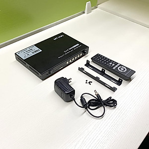 MT-VIKI 4K@30Hz Video Wall Controller 2X2, Point-to-Point TV Wall Controller Support Resolution UP to 4K@30Hz for 2X2 Mode, 8K@30Hz for 1X4 Mode, 180° Degree Rotate (2 Input 4 Output)