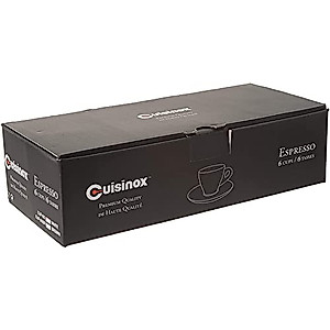 CUISINOX Cusinox White Porcelain Espresso Cup Sets for Espresso Coffee, 2 Oz