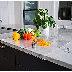 Acrylic Cutting Boards for Kitchen Counter, 2023 New Acrylic Anti-Slip Transparent Cutting Board with Lip for Counter Countertop Protector Home Restaurant, Cutting Boards For Kitchen Counter