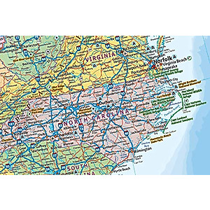 XXL USA Map Premium Poster Giant America Map with all States 55" x 39" MAPS IN MINUTESÙ (55"x39")