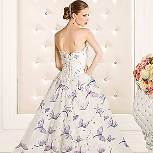 PAGOW Embroideries Tulle Mesh Sequined Fireflies Lace Fabric for Lady Dresses Costume for Table Cloth DIY Crafts Curtain Home Vintage Decor (Grey)