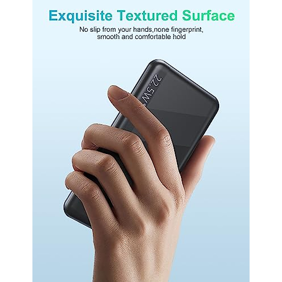 MOSKIZ Portable Charger 2 Pack, 10000mAh Power Bank Fast Charging USB C 20W, Battery Pack for iPhone, Android Cell Phone, Tablet, Lightweight Slim External Charger for Camping, Hiking, Travel