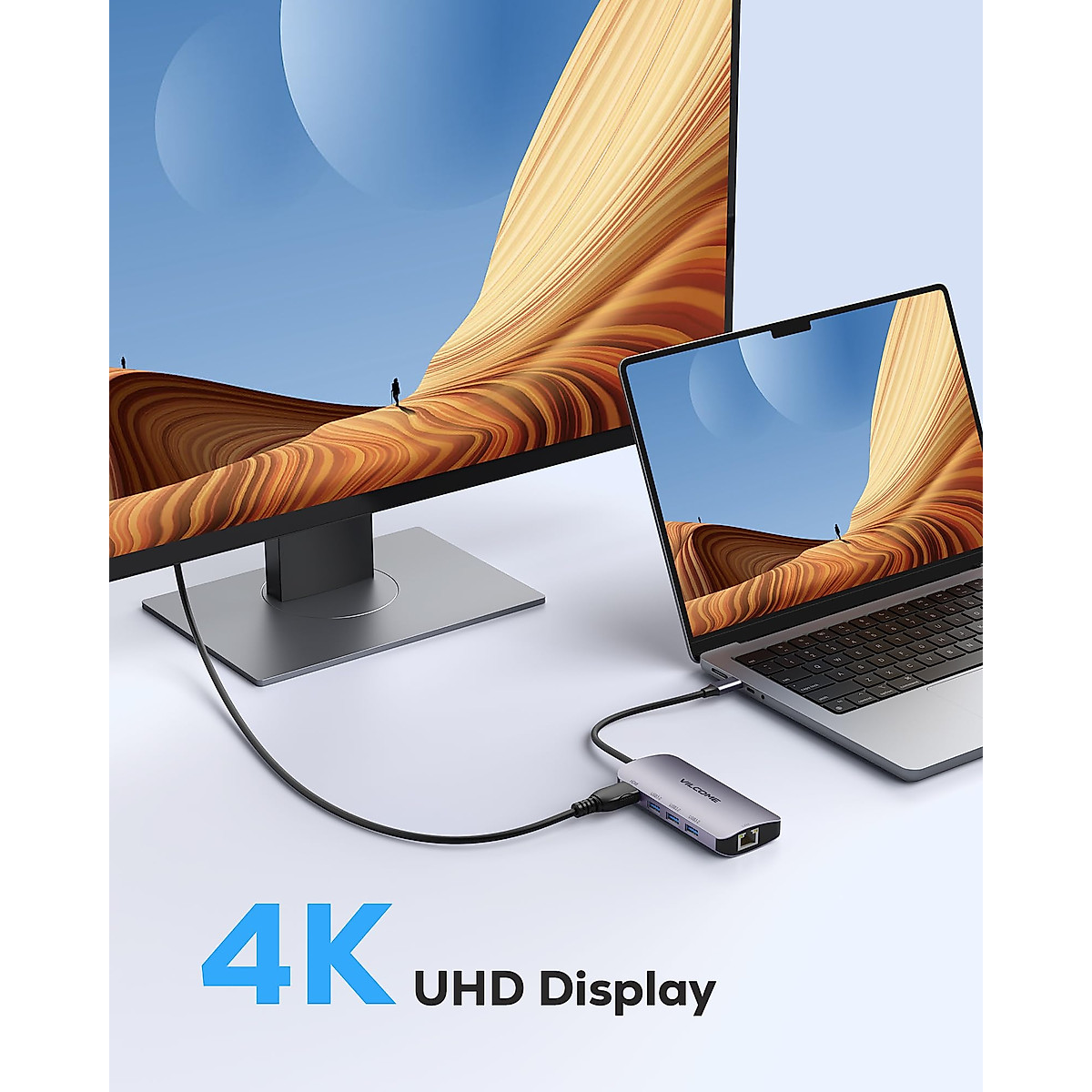 USB C Hub Multiport Adapter, Vilcome 8 in 1 USB C Hub with Gigabit Ethernet, 4K HDMI, 100W PD Charging, USB 3.0 5Gbps Data Ports, SD/TF Card Reader, for MacBook Pro/Air HP Dell Laptop