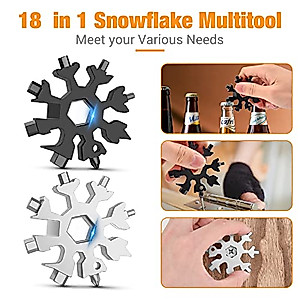 Stocking Stuffers for Men, 18 in 1 Snowflake Multitool Gifts for Men,9 in 1 Multitool Pen Set, Christmas Gifts for Men