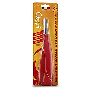 Ozeri Piezoelectric Stove Lighter, Flameless, Red
