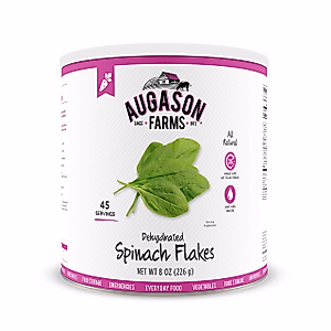 Augason Farms Dehydrated Spinach Flakes 8 oz No. 10 Can