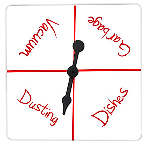 Learning Advantage Transparent Spinners - Set of 5 - Math Game Spinner - Dry Erase Surface for Multiple Uses