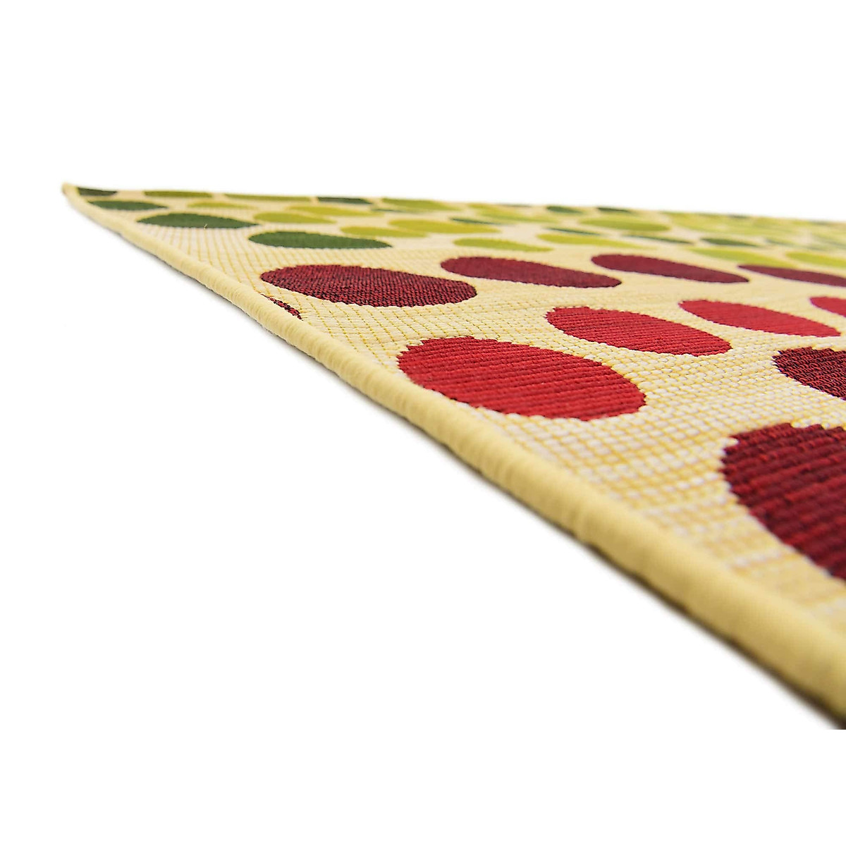 Unique Loom Outdoor Modern Collection Area Rug - Spark (10' x 12' 2" Rectangle, Beige/ Burgundy)