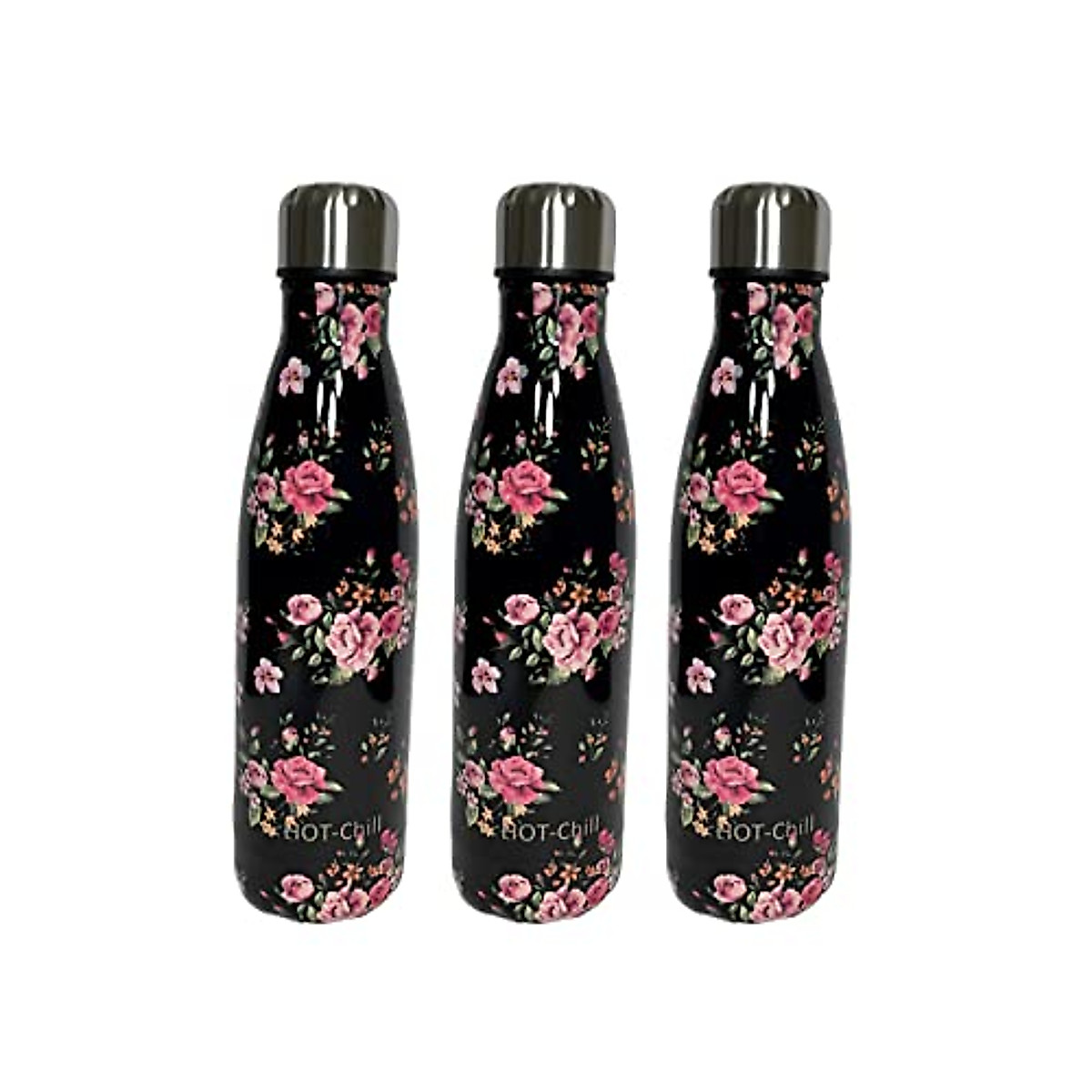 HOT-Chill Sports Water Bottle 16 oz Leak-Proof No Sweating BPA Free Reusable Vacuum Insulated Stainless Steel Water Bottles Double walled Coffee Thermos for women and Men Workout buddy.