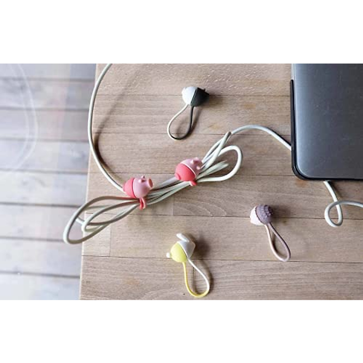 Magnetic Animal Cable Wraps - Multipurpose - Flexible and Durable - Hedgehog and Elk