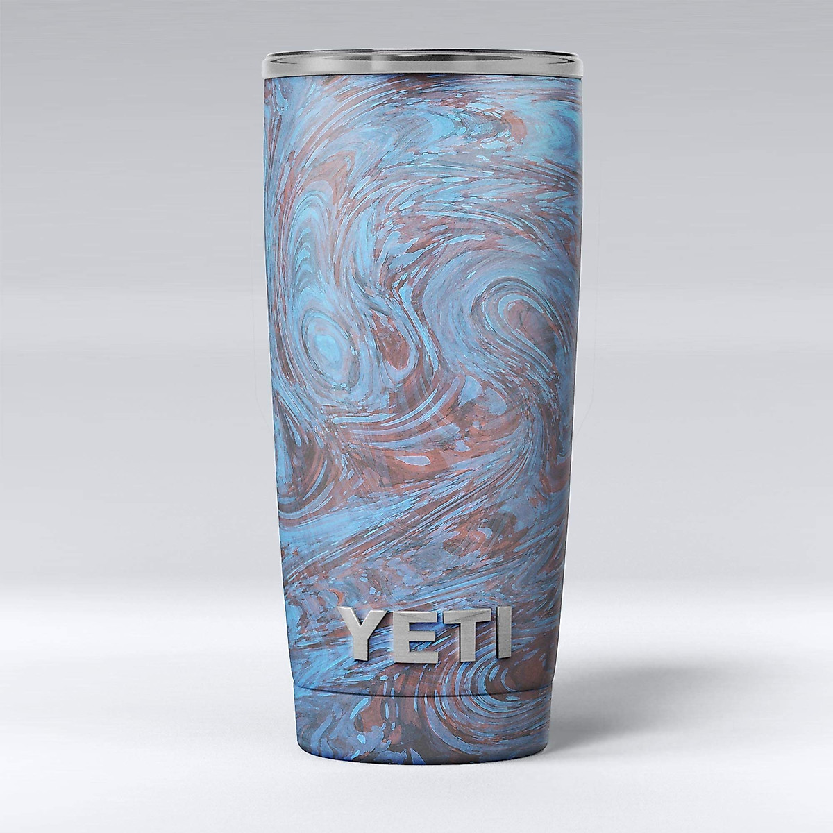 Design Skinz Blue Slate Marble Surface V41 - Skin Decal Vinyl Wrap Kit Compatible with The Yeti Rambler Cooler Tumbler Cups