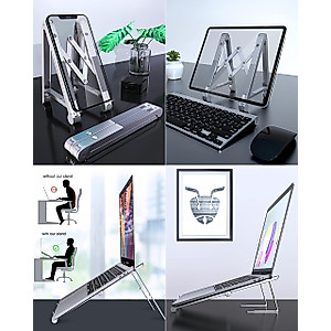 ElfAnt Laptop Stand Adjustable Portable Aluminum Compatible with Tablet Phone