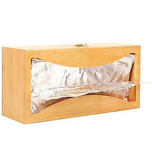 Libreshine Foil Sheet Dispenser for Drawer, Holder for 12×10.75, 9×10.75 Inches Pop Up Foil Sheets, Wax Paper Sheets, Bamboo Wall Mount Kitchen Pre-Cut Sheets Organizer