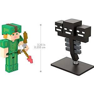 Mattel ​​Minecraft Craft-a-Block 2-Pk, Action Figures & Toys to Create, Explore and Survive, Authentic Pixelated Designs, Collectible Gifts for Kids Age 6 Years and Older
