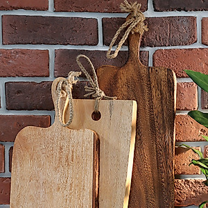 Zassenhaus Acacia Wood Serving Board with Handle, 24-Inch by 8-Inch, Natural