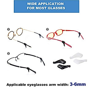 SAIGO Anti-slip Ear Hooks Holder Eyeglasses Retainers Silicone Glasses Temple Holders for Glasses Sunglasses 10 pairs, White