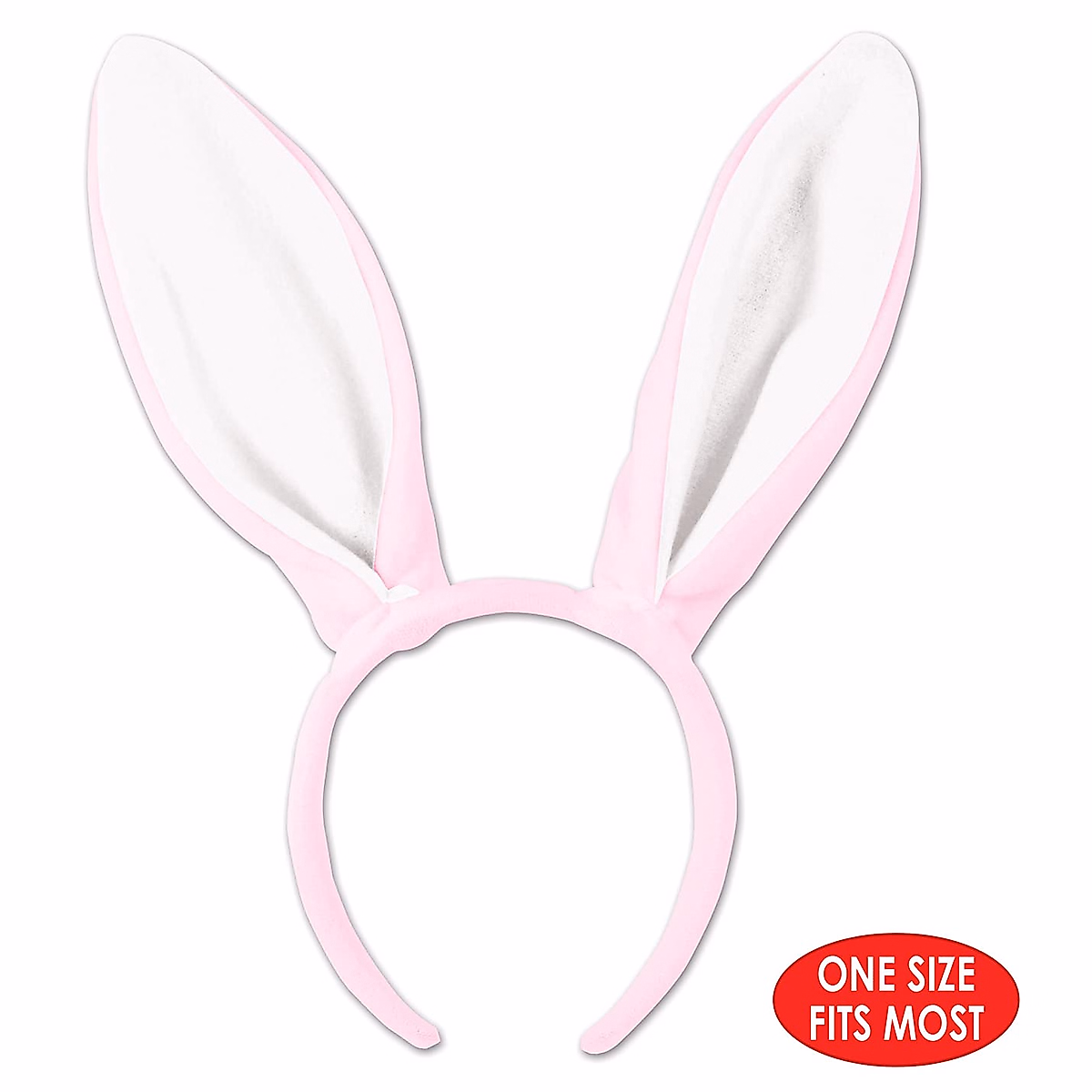 Beistle Soft-Touch Bunny Ears Pink & White