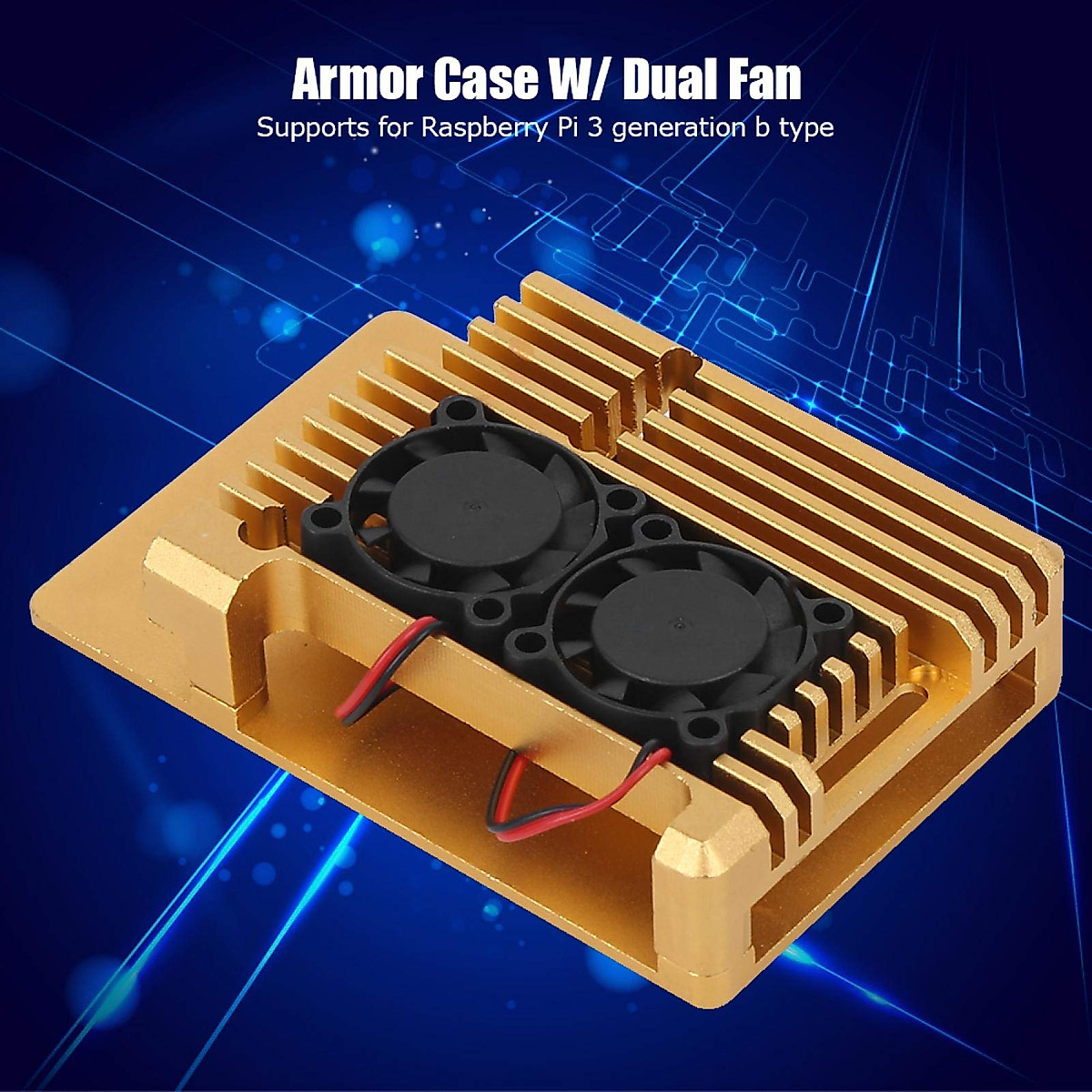 Protection Enclosure Box Armor Case W Dual Cooling Fan Confidential Structure Industrial for Raspberry Pi 3 Model 2B 3B