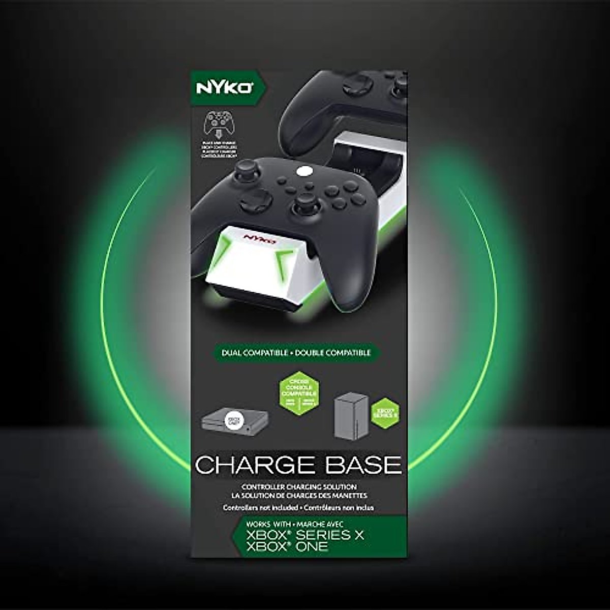 Nyko Charging Station for Xbox Series XS and Xbox - Charge Base for 2 Xbox Controllers w/LED Indicators and Extra USB Port - Xbox Controller Charge Stand w/Rechargeable Batteries - Xbox Accessories