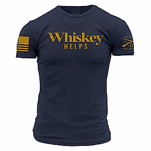 Grunt Style Whiskey Helps Men's T-Shirt (Midnight Navy, XXXLarge)