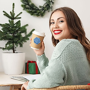 Whaline 80Pcs Christmas Wax Seal Stickers Snowflake Envelope Seal Stickers 3D Blue Snowflake Self-Adhesive Embossed Stickers for Xmas Winter Greeting Invitation Cards Packages Gift Decor, 4 Design