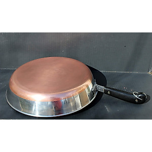 Revere Ware 12" Stainless Steel Copper Bottom Skillet Fry Pan with Lid