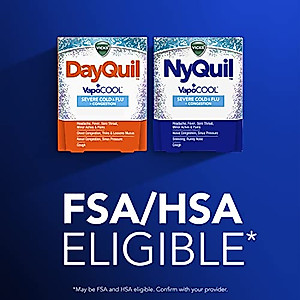 NyQuil SEVERE with Vicks VapoCOOL Cough, Cold & Flu Relief, 24 Caplets - Sore Throat, Fever, and Congestion Relief (Packaging May Vary)