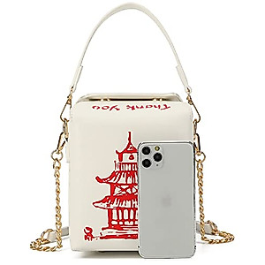 lola mae Chinese Takeout Box Crossbody Bag for Women Novelty to go Case Messenger Shoulder Purse Fun Naughty Handbag…