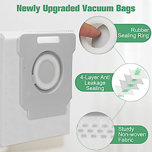 JoyBros Replacement Parts Specific for iRobot Roomba Combo/j7+ (ONLY) Vacuum Cleaner Accessories : 1 Set Rubber Brushes & 4 Filters & 4 Side Brushes & 3 Vacuum Bags