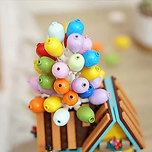 QLT Balloon Up House Music Box Building Block for Adults Girls Age 8-14 Yrs (528 PCS) Compatible with Lego Disney, Girls Toys for Valentine and Birthday Gifts