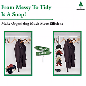 IKI Hat Organizer for Baseball Caps - Holder Closet 2Pack Each 16 Premium Clips, Good Hangers Rod, Display Wall Mount, Easy Storage Racks and Hats, Black