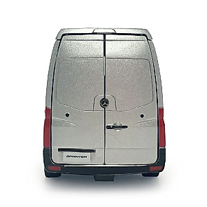 Sprinter Toy Truck Van Cargo Delivery Model Car Diecast Vehicle 1/36 Scale Metal Pull Back Toy Cars Doors Open Zinc Alloy Casting Toys for Boys Kids Birthday Gifts Mens Collection, Silver Gray