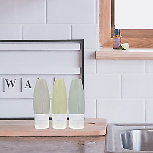 Cabilock 3pcs Silicone Lotion Bottle Travel Make up Bag Plastic Travel Bottles Leak Proof Travel Containers Refillable Squeeze Bottles Sub Packing Bottles Flexible Pp Shampoo