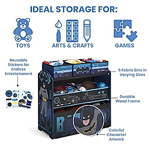 Delta Children Design & Store 6 Bin Toy Storage Organizer, Batman