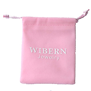 WIBERN White Gold Plated Unique Design Five Pink Cubic Zirconium Princess Cute Charm Ring for Women (Pink, 6)