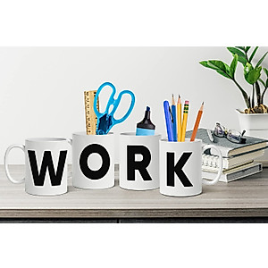 Retreez Initial A-Z Alphabet Monogrammed Monogram Mug 11 Oz Ceramic Tea Coffee Mugs - Graduation Appreciation Thank You Holiday Birthday Gifts for her friend coworker mother father sister - A Initial